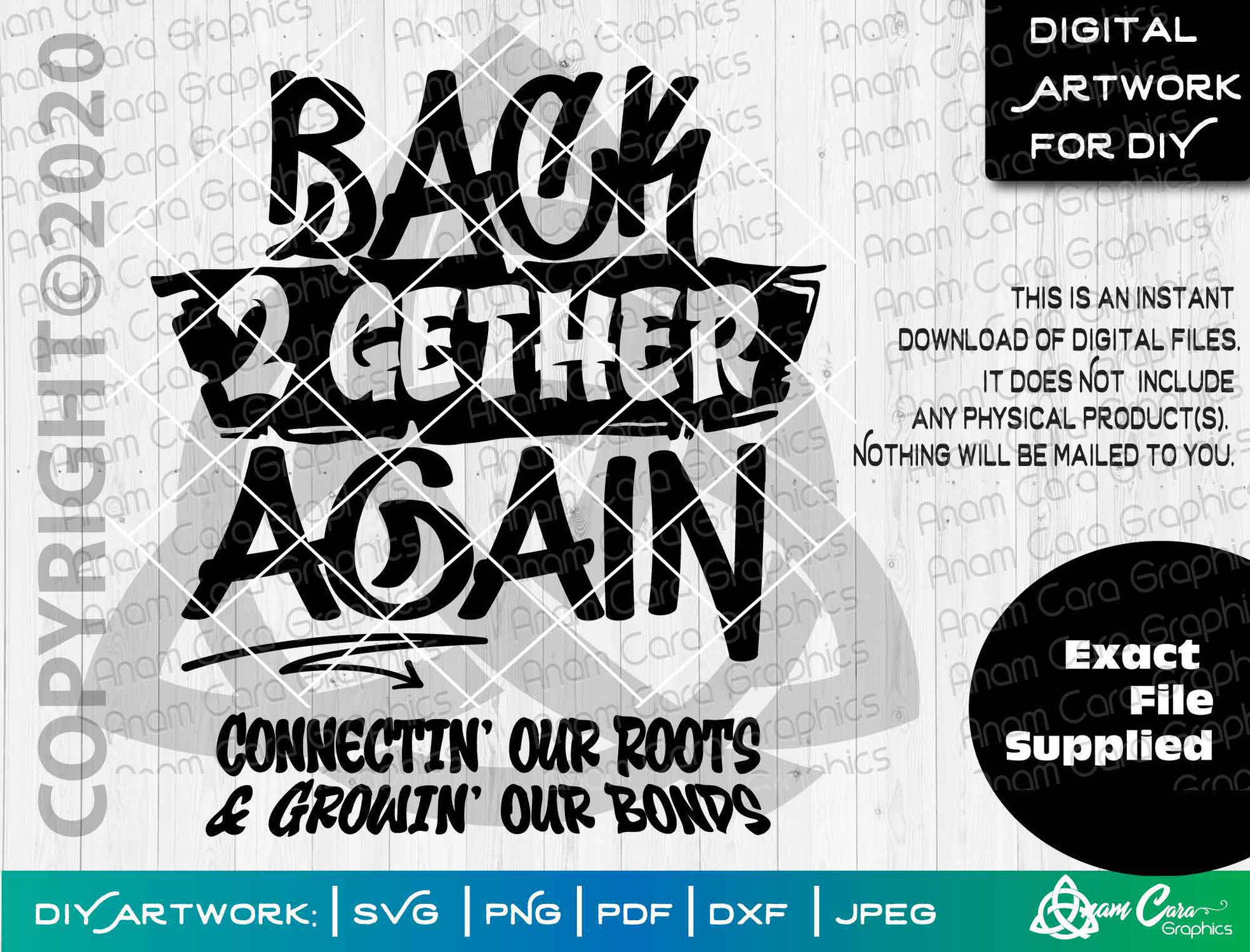 Back 2gether Again | SVG Cut or Print Art| AnamCaraGraphics