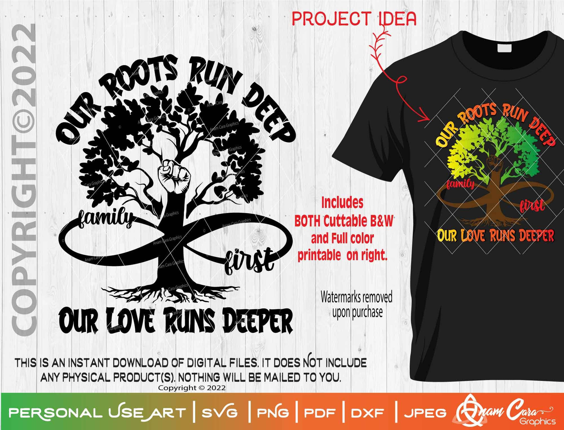 Our Roots Run Deep, Our Love Runs Deeper Family First | SVG Cut or ...