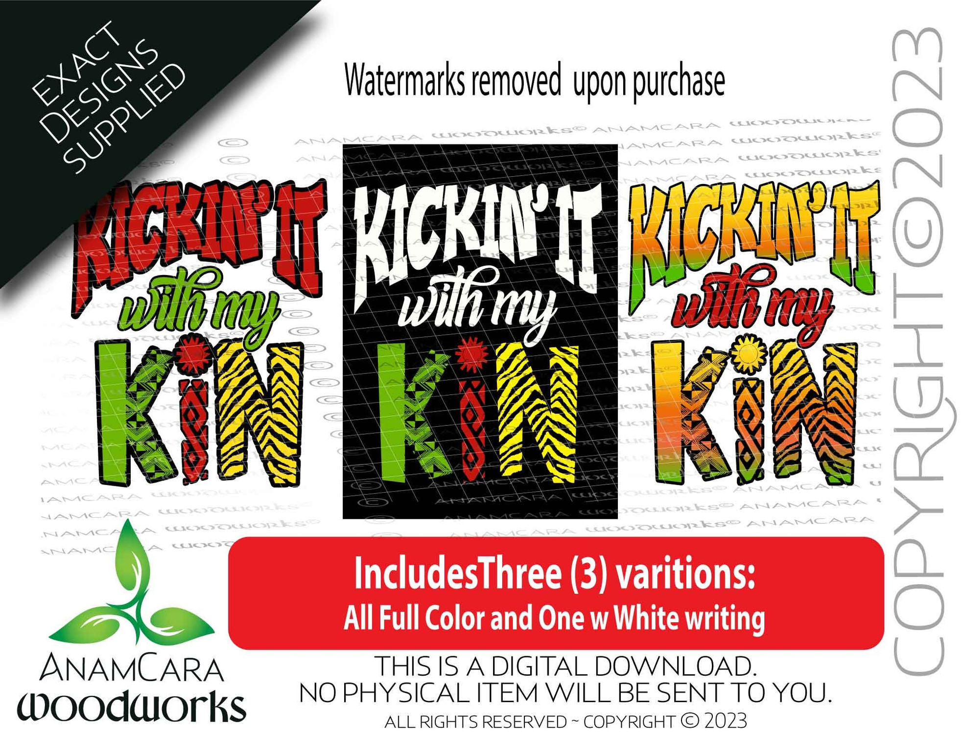 Kickin' it With My Kin - African Colors 4c Design| 4C Printable Sub Art ...