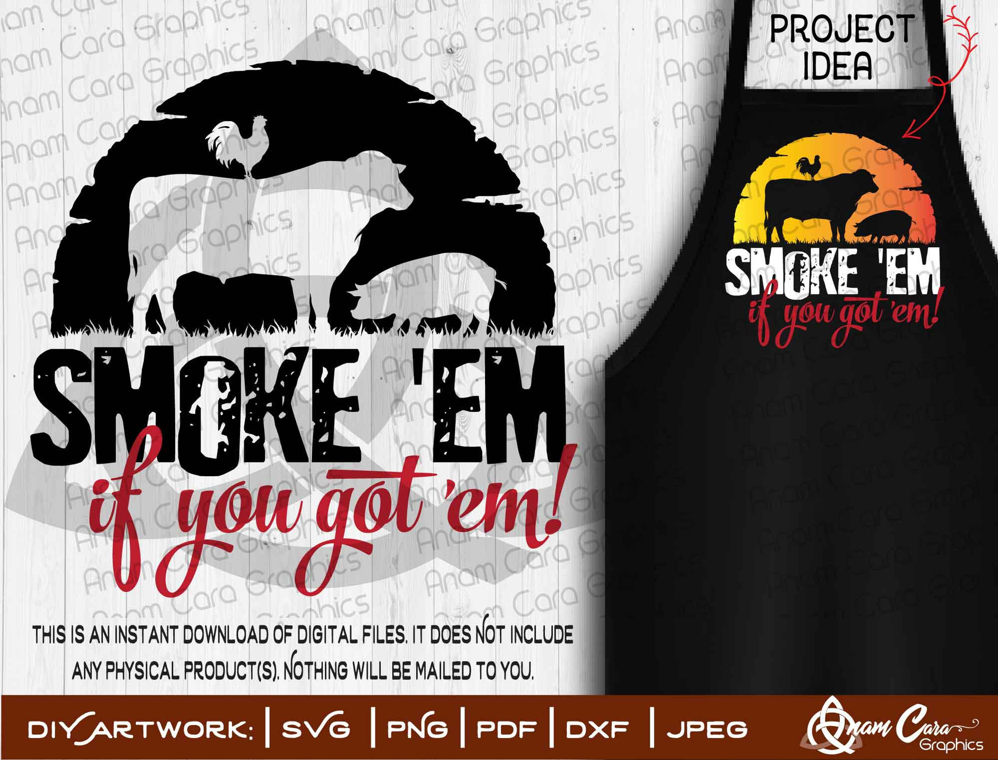 Smoke em if you gotta em | SVG Cut or Print Art| AnamCaraGraphics