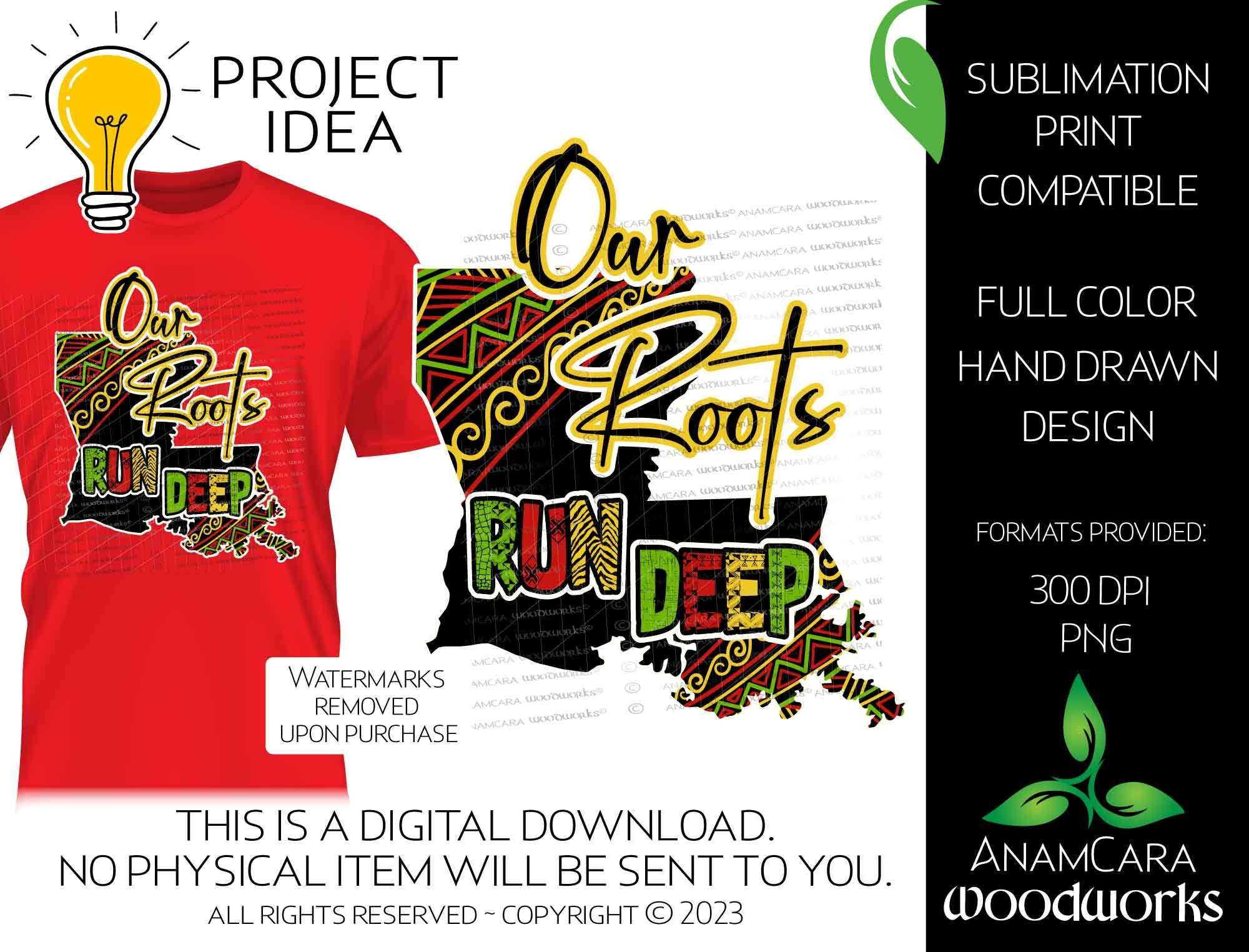 Defined by Deep Roots | SVG Cut or Print Art| AnamCaraGraphics