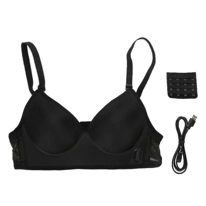 USB Charging Electric Breast Massage Bra Vibration Chest Massager ...