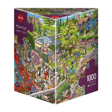 Birgit Tanck: Party Cats (Caja triangular) - 1000 piezas