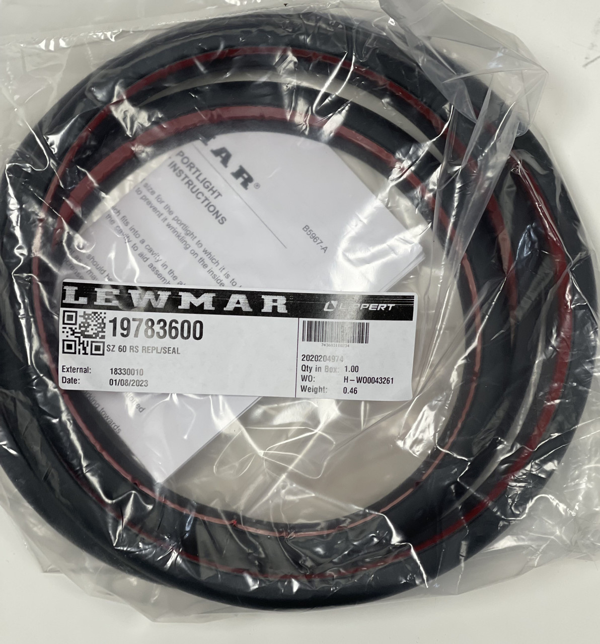 Lewmar Hatch Seal Kit - Size 60 Roll Stop Hatch 109783600