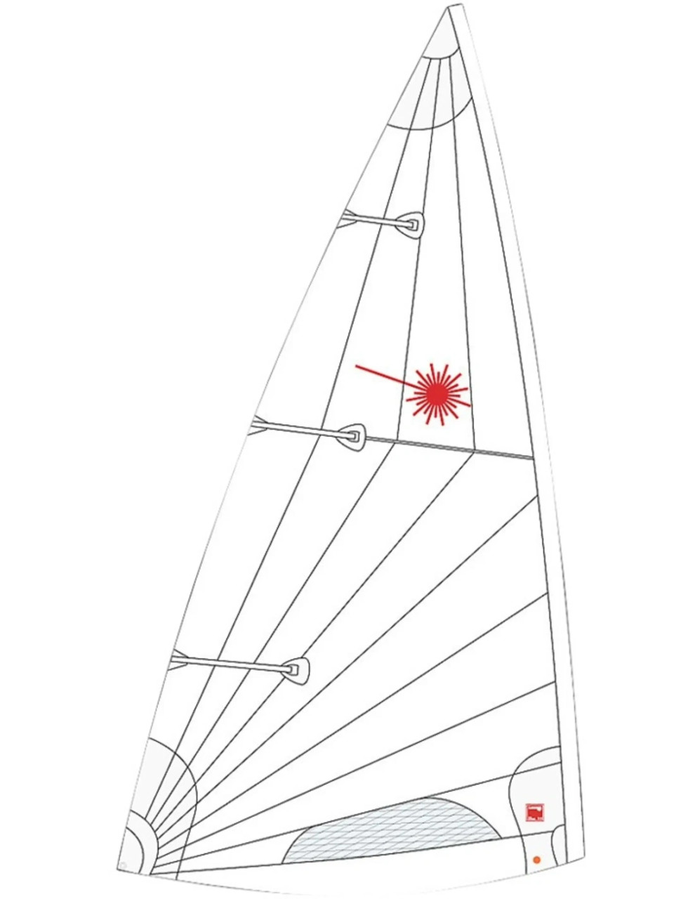 Laser Standard Sail Mark II Folded