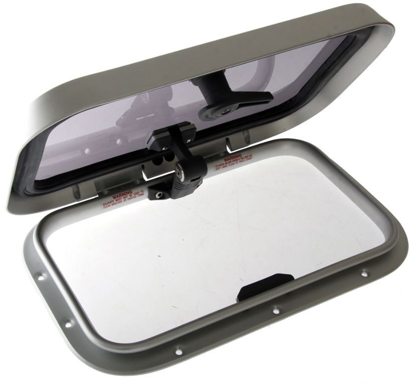 Lewmar Ocean Hatch Size 20 Grey Flat Base