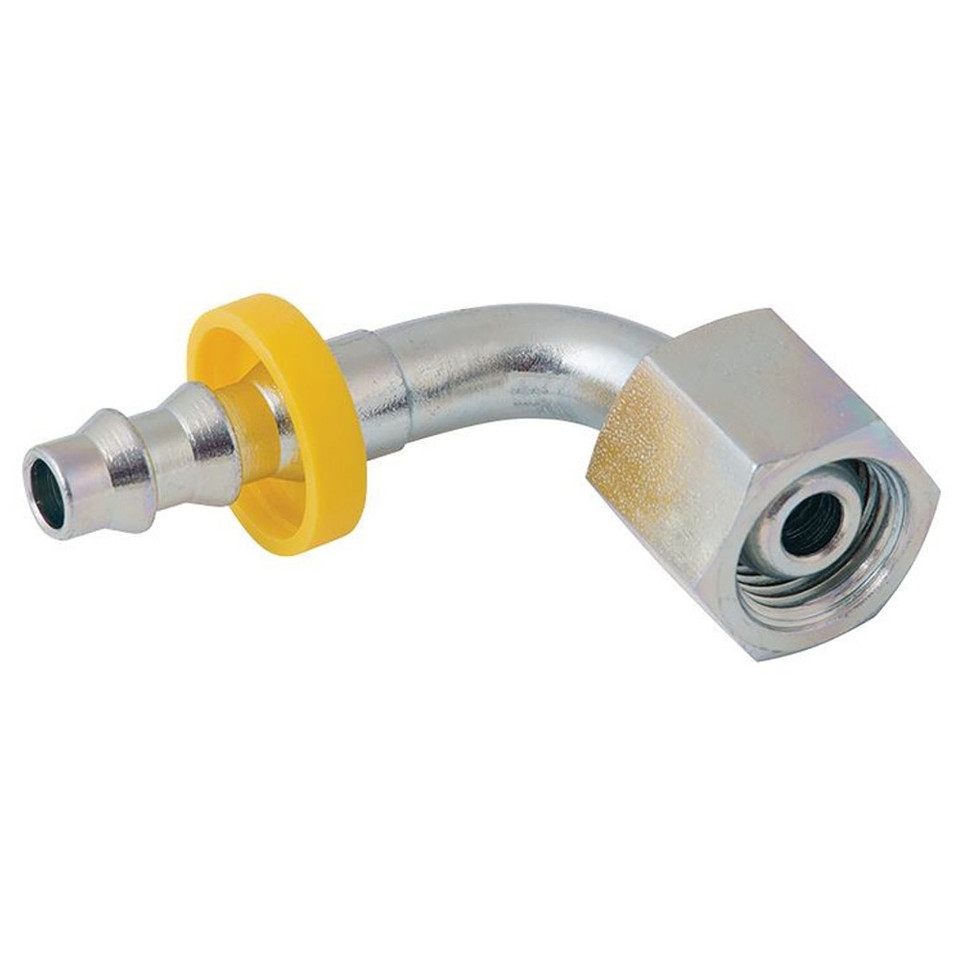 Parker 1/4" Female Swivel Elbow w Hose Connector Steel