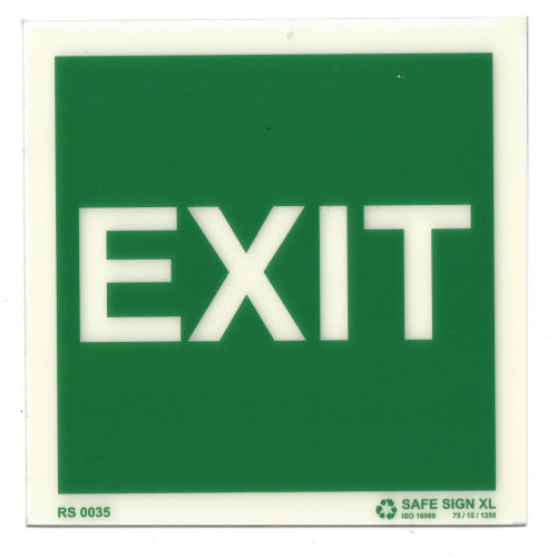 IMO Safety Sign - EXIT Size 15cm x15cm