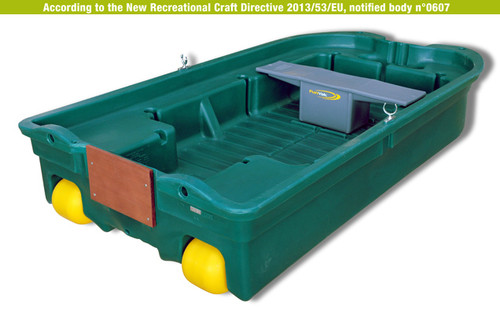 Fun Yak 2.5m Plastic Dinghy with Stern Lauching Wheels