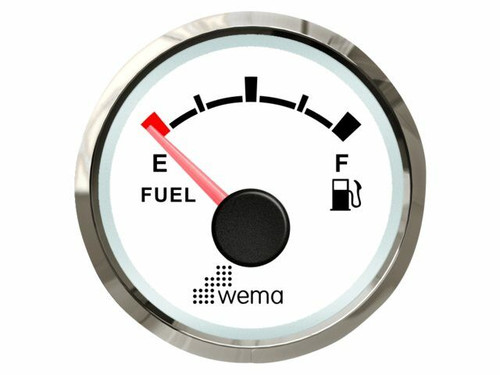 Wema Silverline NMEA Fuel Gauge - White Face 52mm