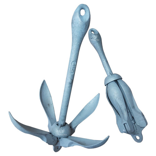 Buy Galvanised Folding Grapnel Anchors - 4 Pronged 2.2 - 8kg