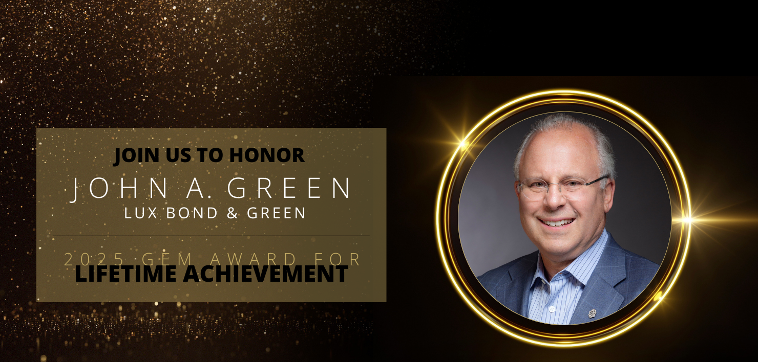 John Green Wins 2025 GEM Award | Lux Bond & Green