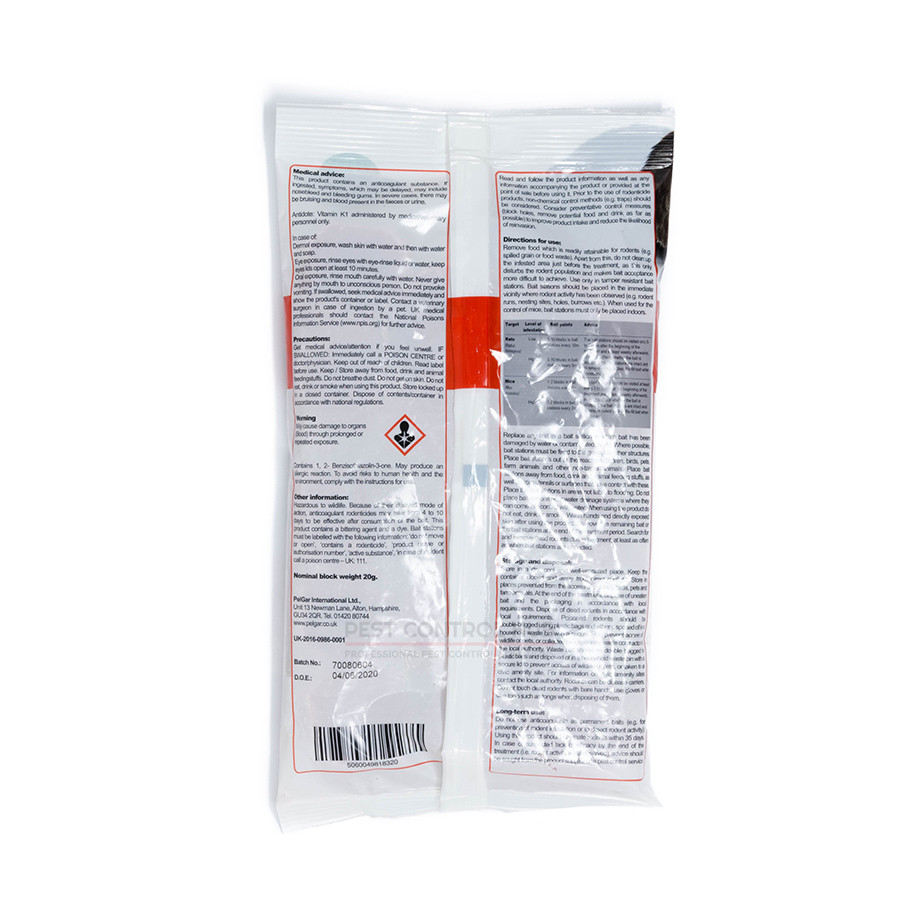 Pelgar Rodex 25 Oktablok II Rat and Mouse Killer Bait Poison