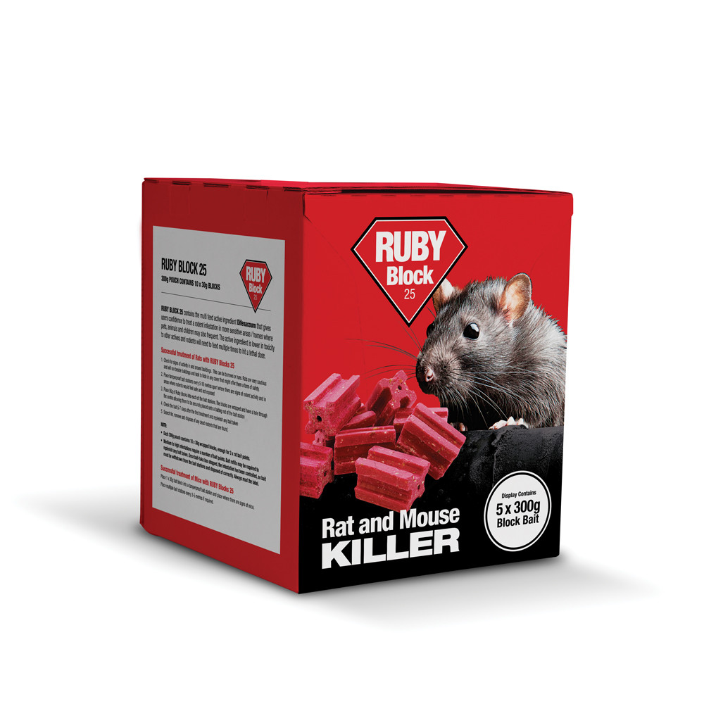 Lodi Ruby Block Bait Rat and Mouse Killer Poison Difenacoum