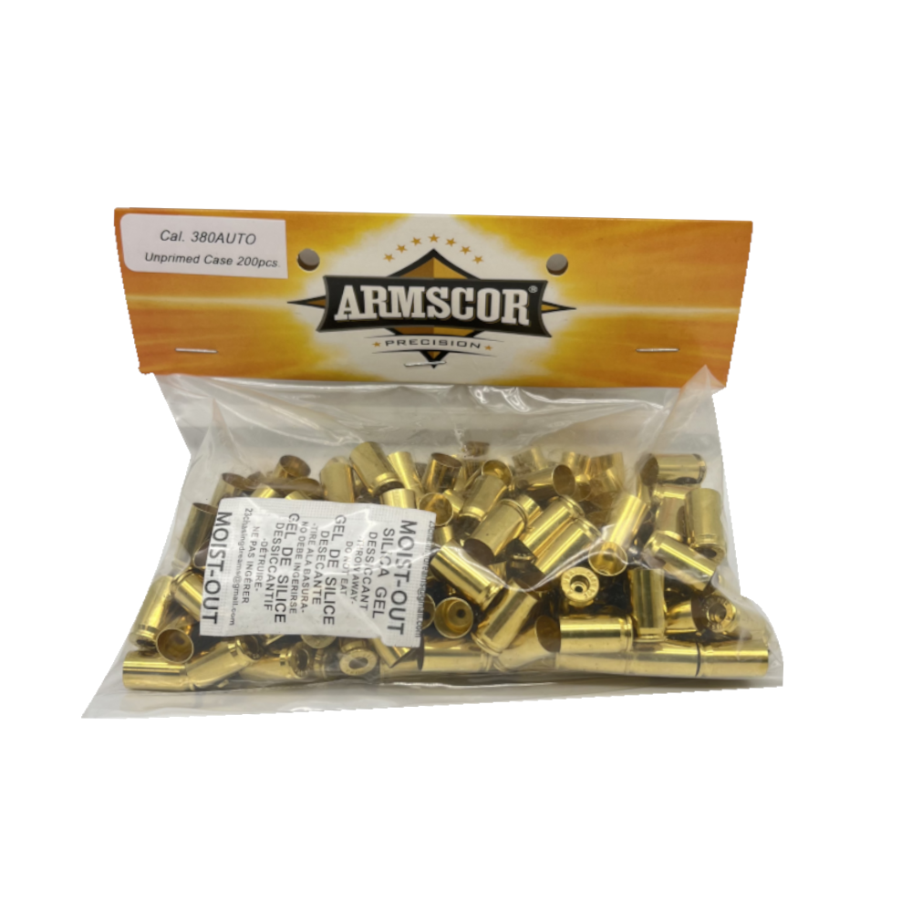 ArmscorPrecision - 380 Auto - Unprimed Brass Cases - 200rnd/Bag