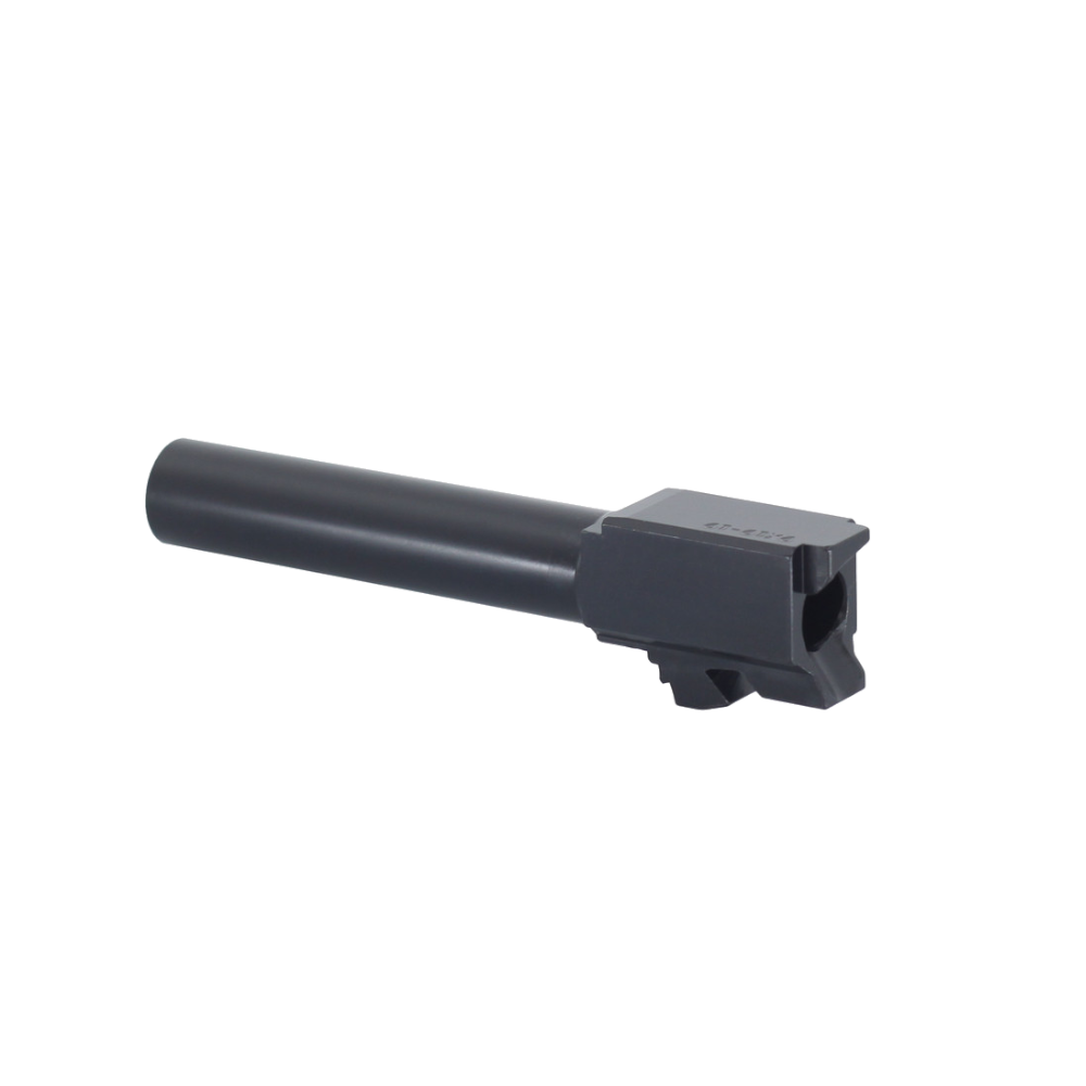 Glock 19 unthreaded barrel. Black Nitrade