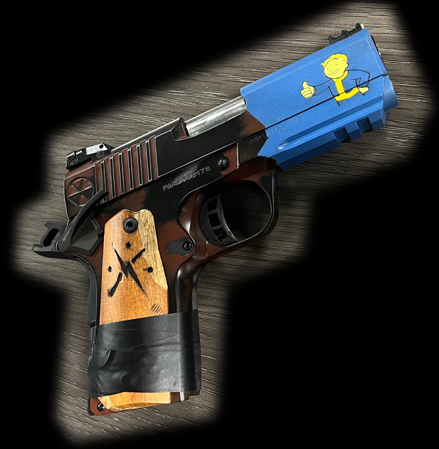 Custom TAC ULTRA CS 9MM 8RD Pistol with Thumbs Grip Option