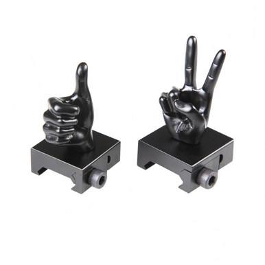 Novelty Finger Iron Sight Set - Straight (V Hand & Thumbs Up) by Stinger