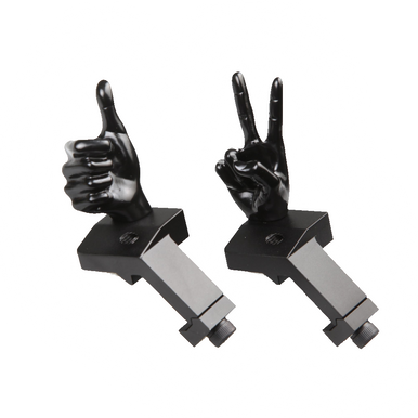 Novelty Finger Iron Sight Set - Offset 45° (V Hand & Thumbs Up) by Stinger