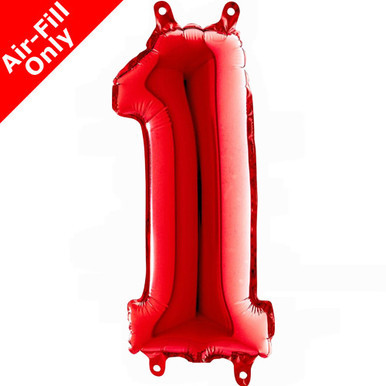 14 inch Red Number 1 Foil Balloon (1)