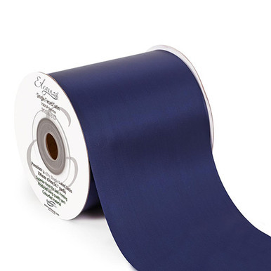 Navy Blue Satin Sash Ribbon - 100mm x 50m (1)
