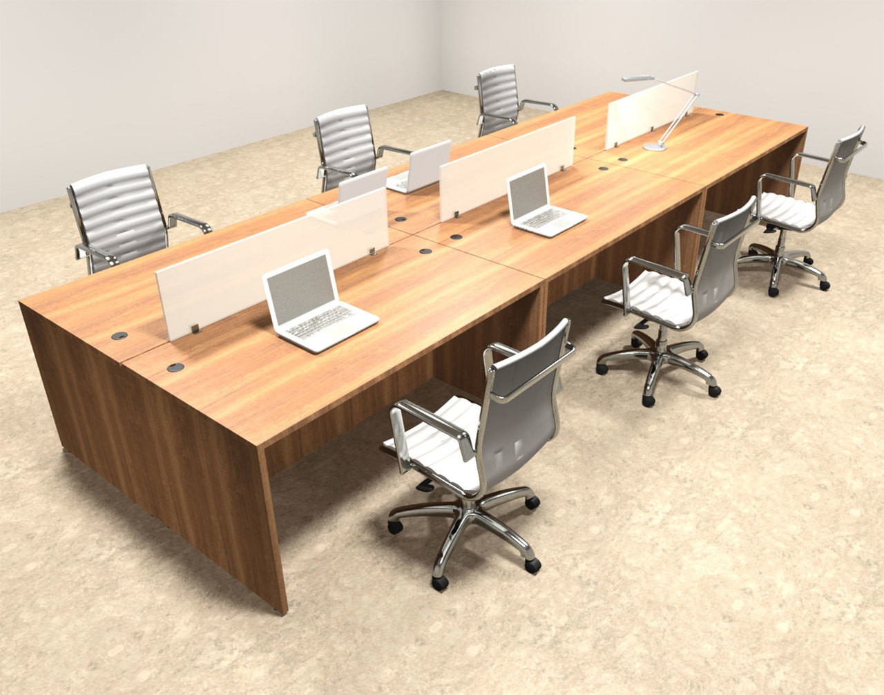Six Person Modern Divider Office Workstation Desk Set, #OT-SUL-FP9 ...