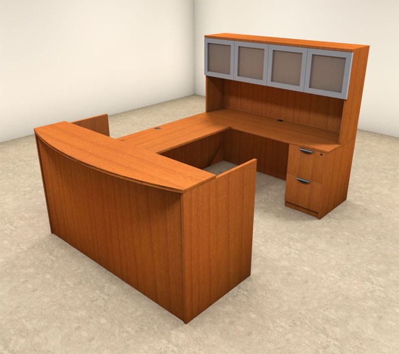 5pc U Shaped Modern Office Reception Desk Set, #OT-SUL-R9 - H2O Furniture