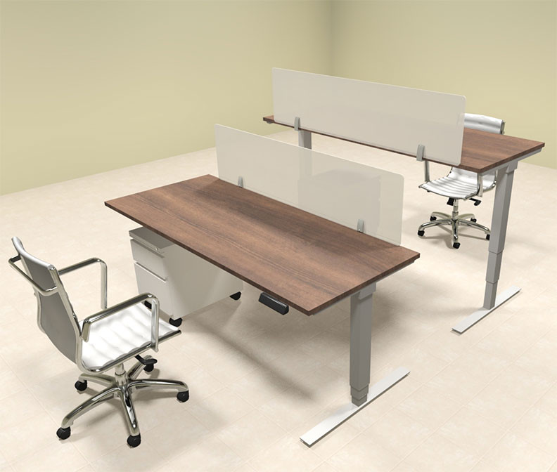 Two Persons Modern Power Adjustable Divider Workstation, #OF-CON-HP16 ...