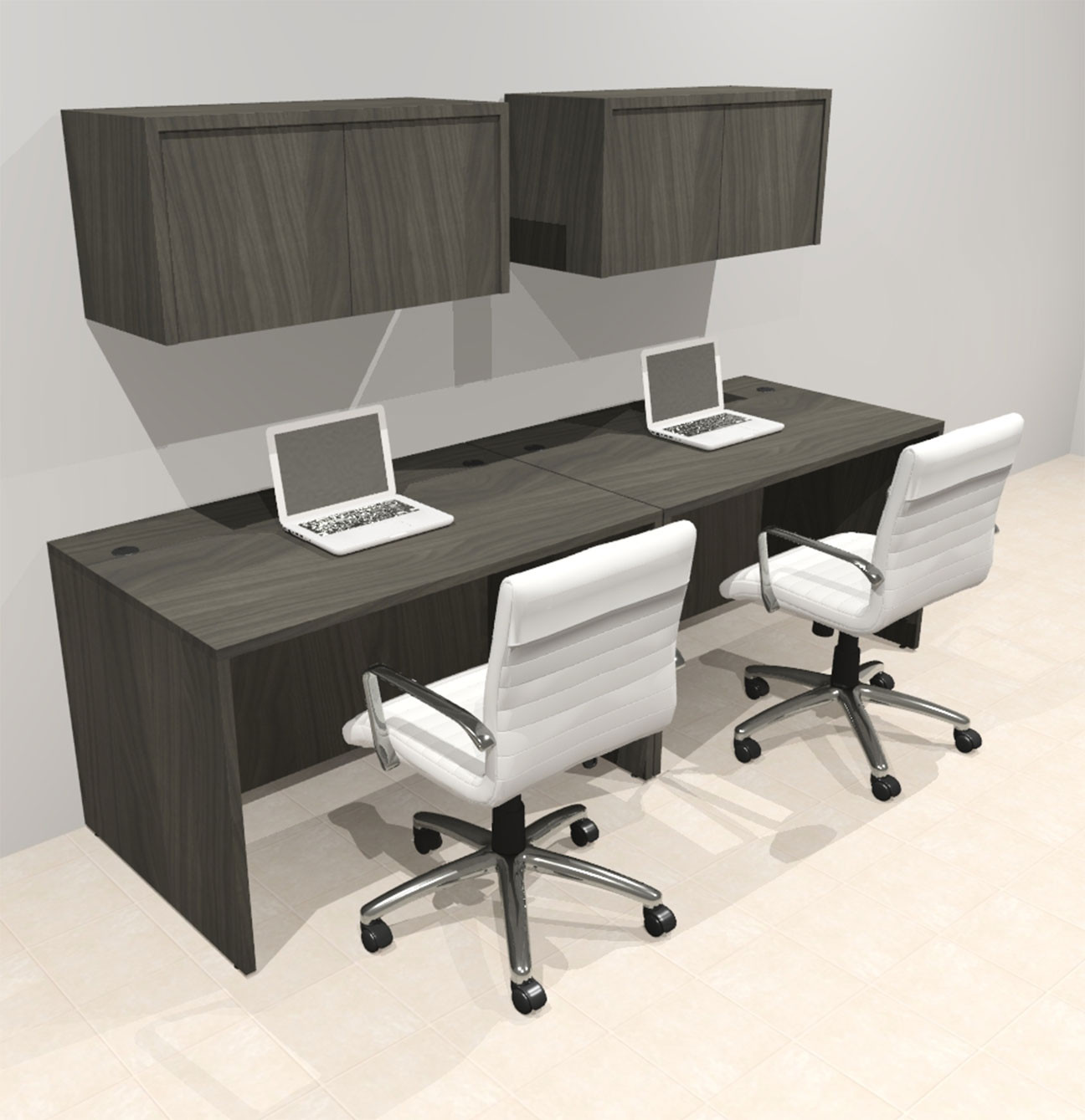 Two Person Modern No Panel Office Workstation Desk Set, #OT-SUS-SPN30 ...