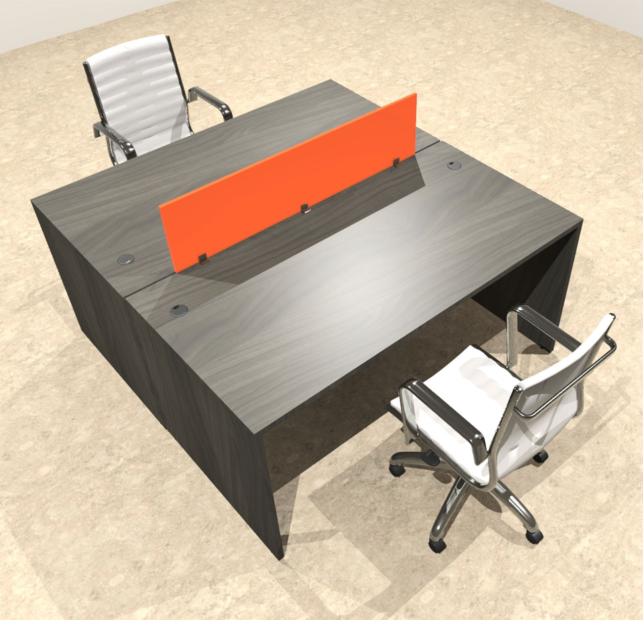 Two Person Modern Divider Office Workstation Desk Set, #OT-SUL-FPO49 ...