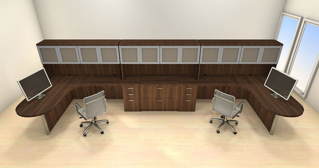 Two Persons Modern Executive Office Workstation Desk Set, #CH-AMB-S79 ...