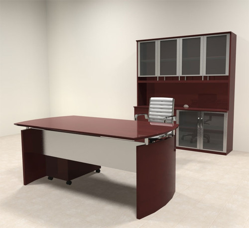 3pc Oval Shape Modern Contemporary Executive Office Desk Set, #PF-TEC ... 3pc Oval Shape Modern Contemporary Executive Office Desk Set, #PF-TEC ...