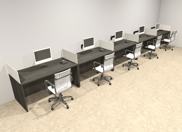 Five Person Modern Divider Office Workstation Desk Set, #OT-SUL-SP68 ...