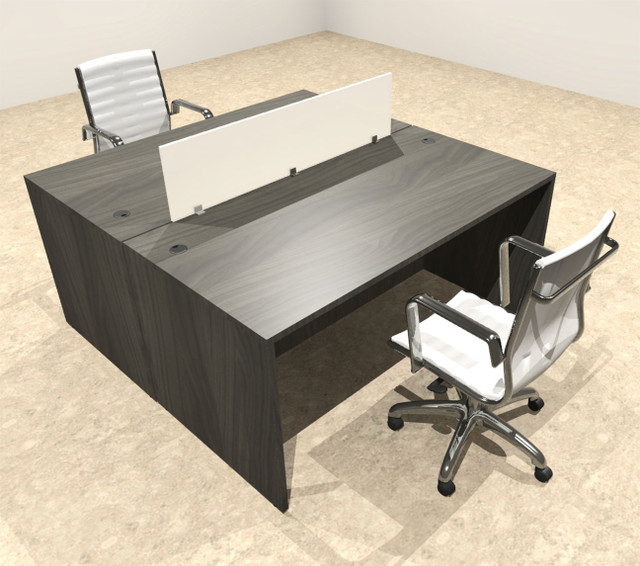 Two Person Modern Divider Office Workstation Desk Set, #OT-SUL-FP49 ...