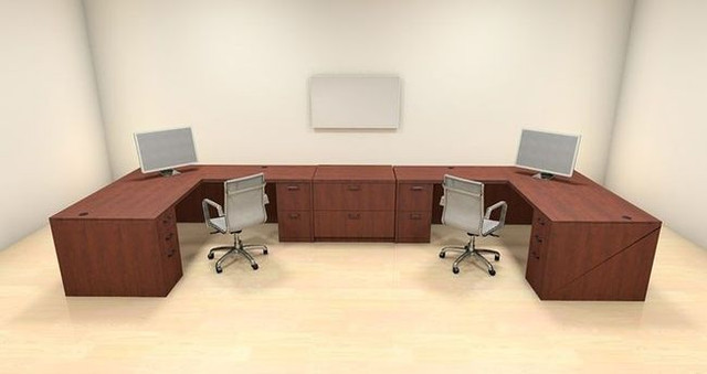 Two Persons Modern Executive Office Workstation Desk Set, #CH-AMB-S66 ...