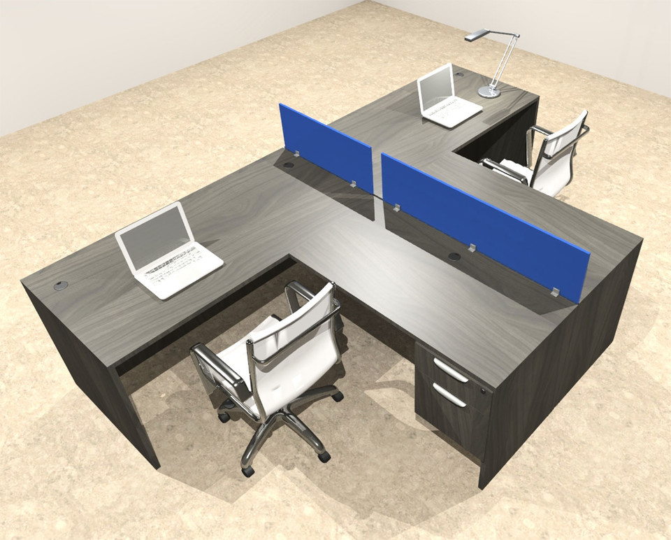 Two Person Modern Divider Office Workstation Desk Set, #OT-SUL-SPB78 ...