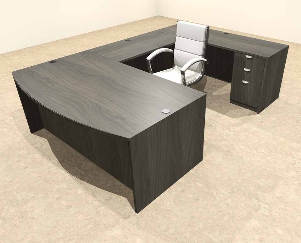4pc U Shape Modern Executive Office Desk, #OT-SUL-U53 - H2O Furniture