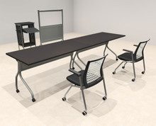 2pcs I Shape 10' Feet Nesting Training / Conference Table, #OT-SUL-T4-A ...