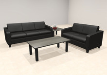 2pcs 5 Person Modern Office LeatherSoft LOVE + SOFA Set, #OT-LOS-LSF1 ...
