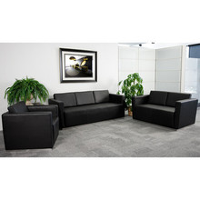 3pc Modern Leather Office Reception Sofa Set, FF-0456-12-S1 - H2O Furniture