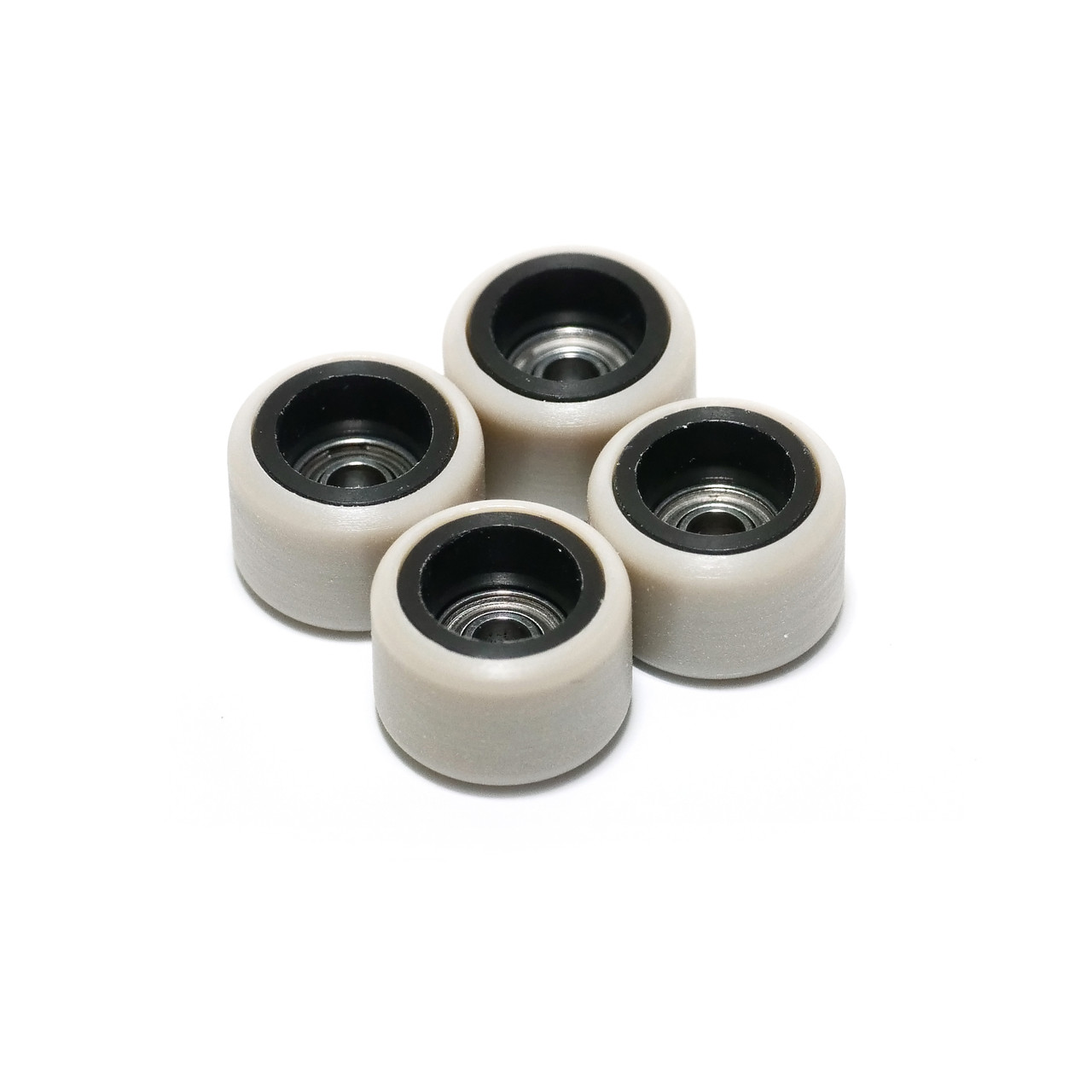 FlatFace Dual Durometer Bearing Wheels - Black/Tan - FlatFace Fingerboards