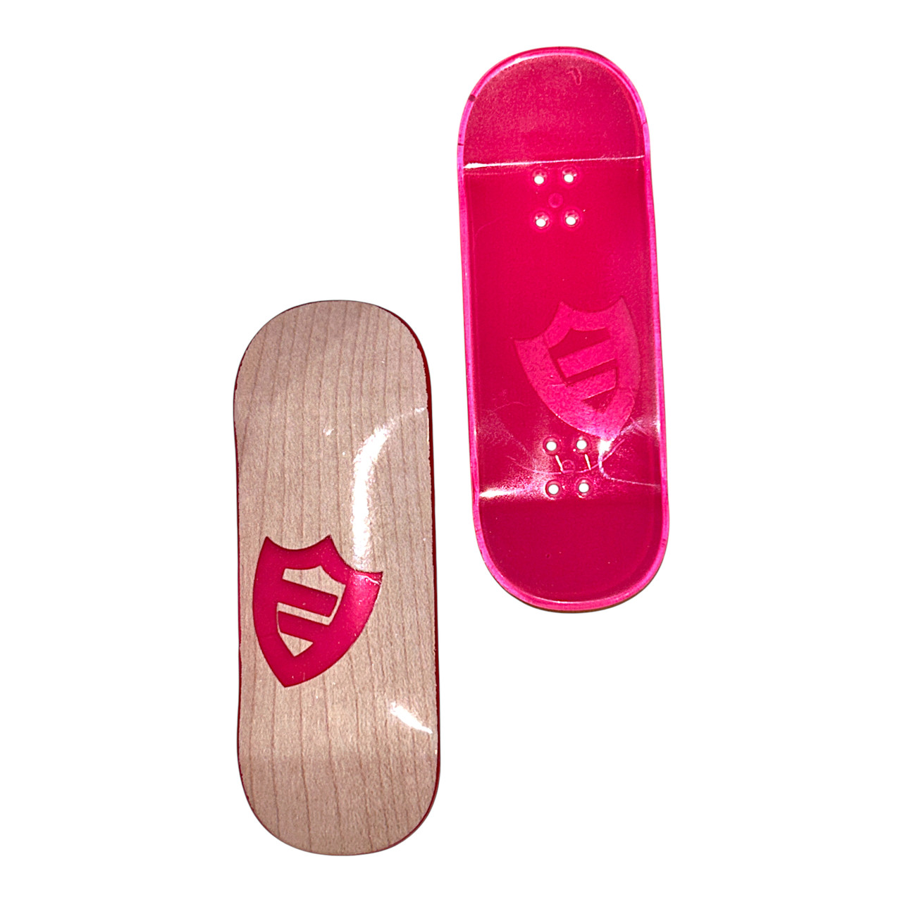 Duck Deck Pink Polycarbonate - 34mm - Maple w/ FF Logo - Real Wear on ...