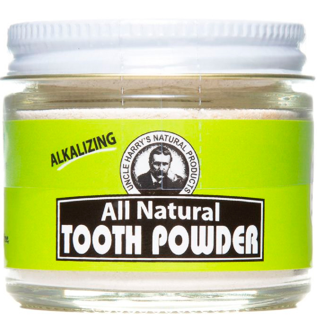 TOOTH POWDER 2 OZ GLASS JAR Uncle Harry's Natural Products