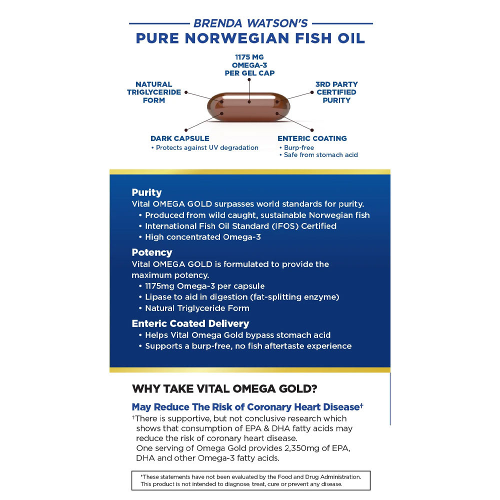 VITAL OMEGA GOLD | VITAL PLANET | Walsh Natural Health