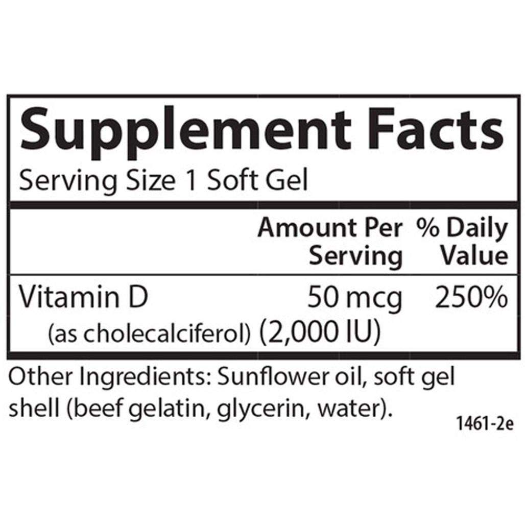 Vitamin D3 2000 IU (50 mcg) by Carlson