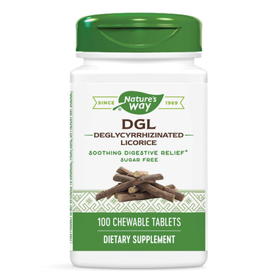 DGL FRUCTOSE FREE FORMULA 100 CHEWABLE TABLETS Nature's Way