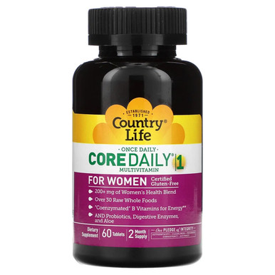 CORE DAILY-1 FOR WOMEN MULTIVITAMIN 60 TABLETS Country Life