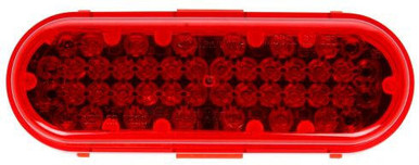 Buy Super 60, LED, Strobe, 36 Diode, Oval Red, Red Grommet Mount, Class ...