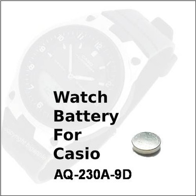 Watch Battery for Casio AQ-230A-9D