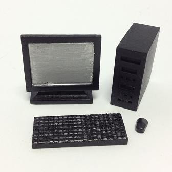 Computer (4pcs) - Jeepers Dollhouse Miniatures